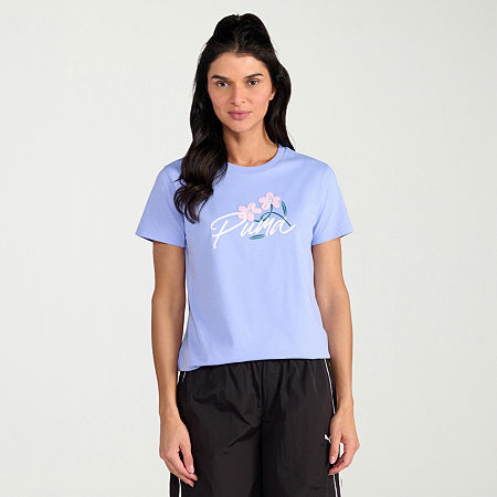 Click here for PUMA Womens Crew Neck Short Sleeve Relaxed Fit Gra... prices