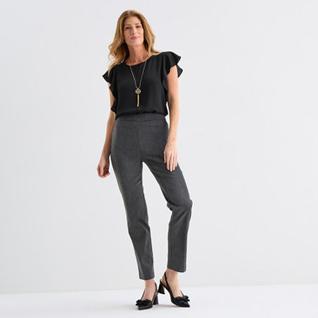 Click here for Liz Claiborne Womens Pull-On Pant  6 Petite  Gray prices