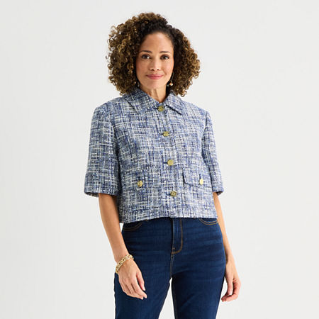 Click here for Liz Claiborne Womens Short Sleeve Blouse  8 Petite... prices