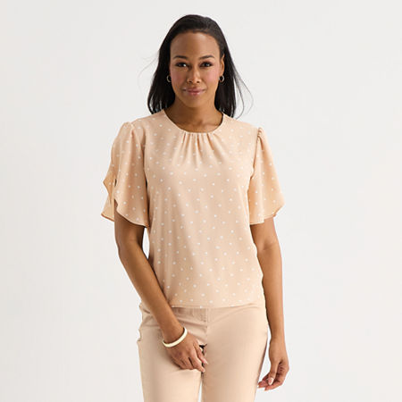 Click here for Liz Claiborne Womens Round Neck Short Sleeve Blous... prices