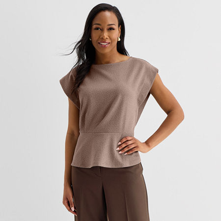 Click here for Liz Claiborne Womens Round Neck Short Sleeve Peplu... prices