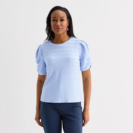 Click here for Liz Claiborne Womens Crew Neck Elbow Sleeve Blouse... prices