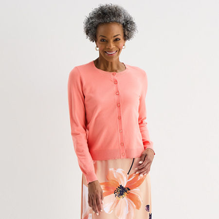 Click here for Liz Claiborne Womens Crew Neck Long Sleeve Button... prices