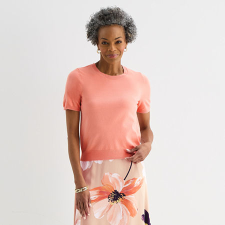 Click here for Liz Claiborne Womens Crew Neck Short Sleeve Pullov... prices