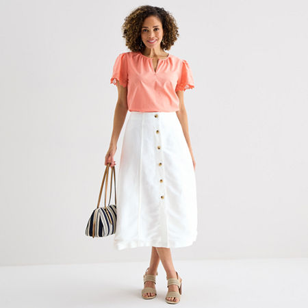 Click here for Liz Claiborne Womens Crew Neck Short Sleeve Embroi... prices