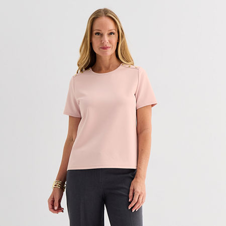 Click here for Liz Claiborne Womens Petite Crew Neck Short Sleeve... prices
