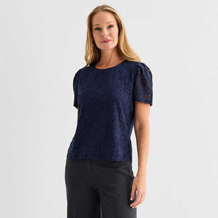 Click here for Liz Claiborne Womens Crew Neck Short Sleeve Lace B... prices