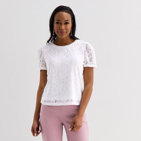 Click here for Liz Claiborne Womens Crew Neck Short Sleeve Lace B... prices