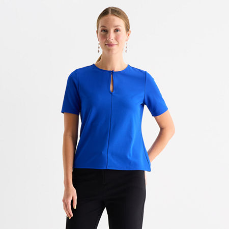 Click here for Liz Claiborne Womens Keyhole Neck Short Sleeve Blo... prices