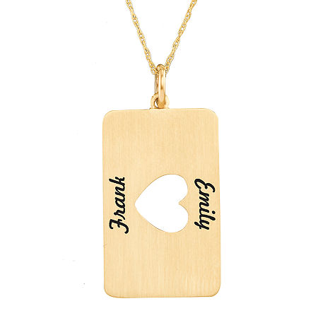 Click here for Personalized 10K Yellow Gold Rectangular Heart Cut... prices