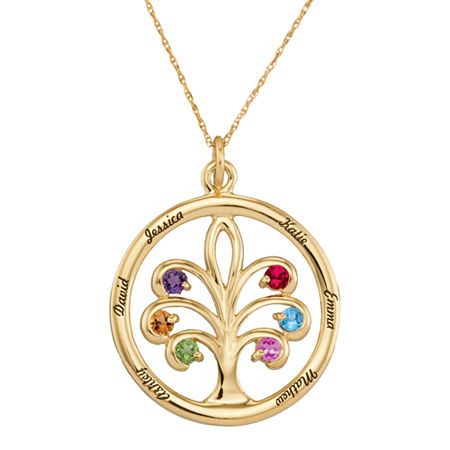 Click here for Personalized 14K Yellow Gold Family Tree Birthston... prices