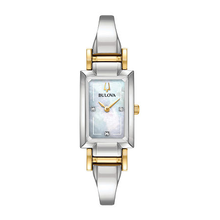 Click here for Bulova Womens Classic Diamond Accent Two-Tone Stai... prices