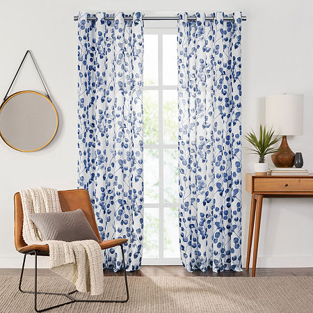 Click here for Fieldcrest Arden Botanical Leaf Cotton Grommet Top... prices