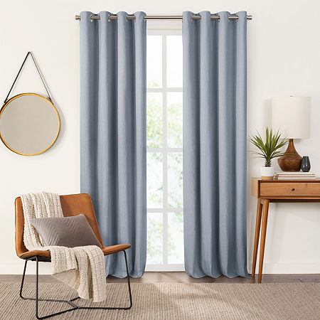 Click here for Fieldcrest Devin Solid Cotton Chambray Grommet Top... prices