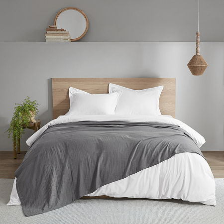 Madison Park Gauze Blanket  Full/Queen - Charcoal