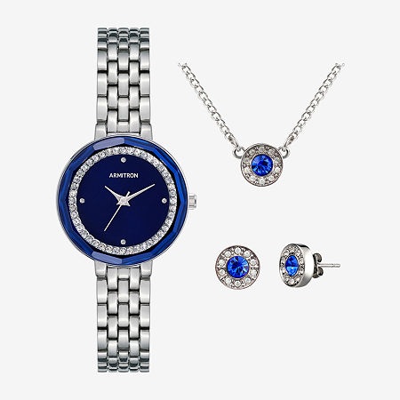 Click here for Armitron Now Womens Crystal Accent Silver Tone 4-p... prices