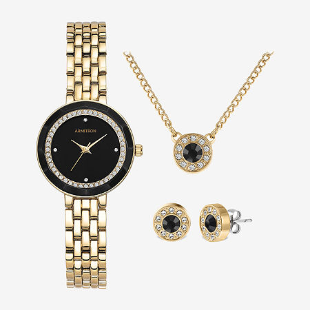 Click here for Armitron Now Womens Crystal Accent Gold Tone 4-pc.... prices