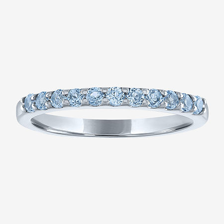 Click here for Gemstone Sterling Silver Stackable Ring  6  Aquama... prices