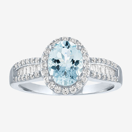 Click here for Womens Simulated Blue Aquamarine Sterling Silver O... prices