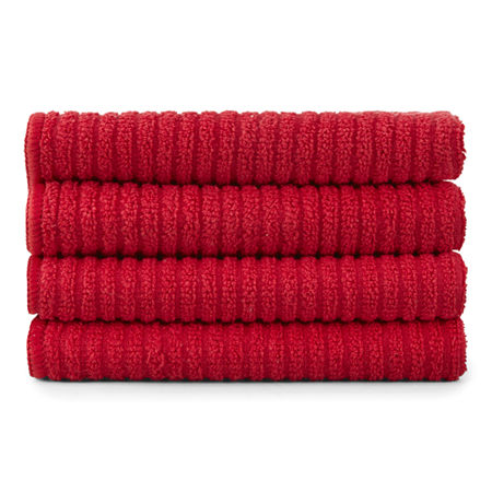 Click here for Cooks Scrubber 4-pc Dish Cloth Set  One Size  Red prices