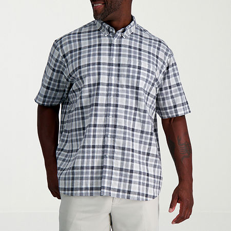 Click here for Haggar Mens Linen Blend Short Sleeve Regular Fit B... prices