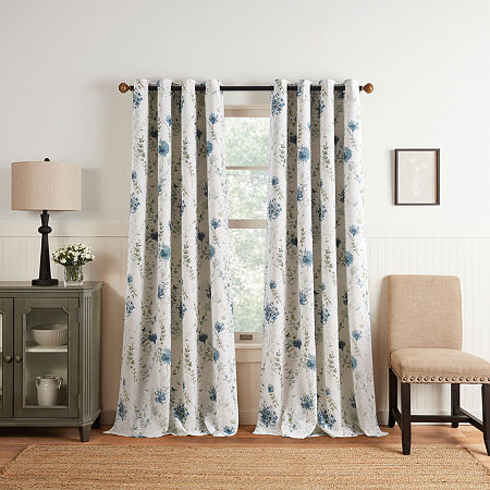 Click here for Martha Stewart Westchester Print Grommet Top Black... prices