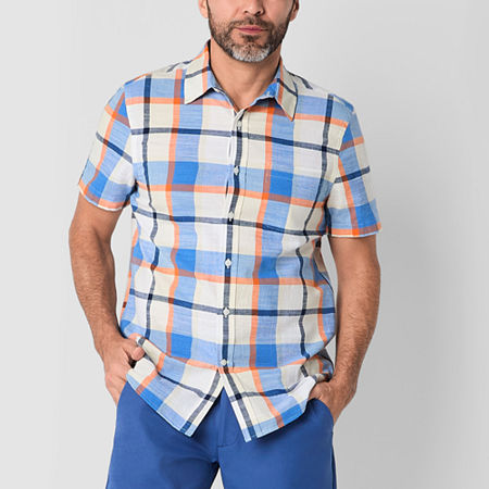 Click here for St. Johns Bay Textured No Tuck Mens Short Sleeve C... prices