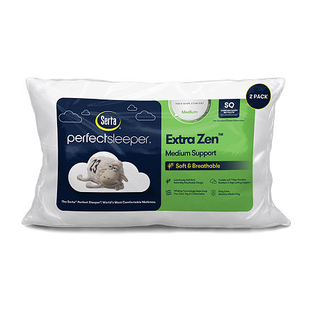 Click here for Serta Extra Zen 2-Pack Medium Density Bed Pillow... prices