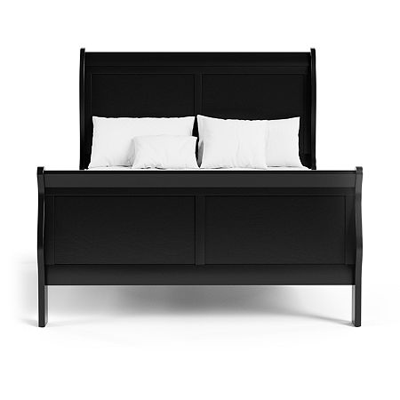Click here for Burkhart Wood Sleigh Bed  One Size  Black prices