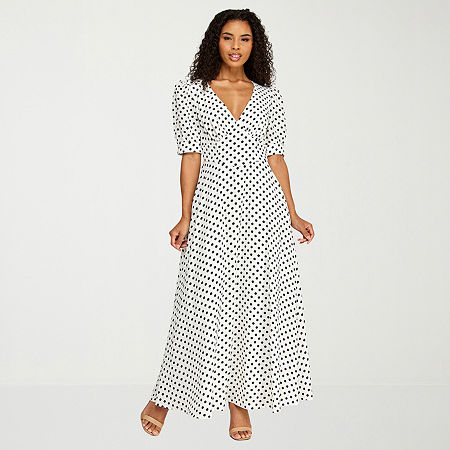 Click here for Premier Amour Womens Short Sleeve Polka Dot Midi F... prices
