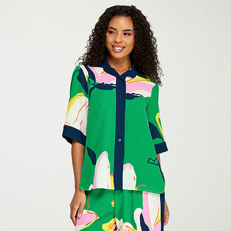 Click here for Premier Amour Womens V Neck Short Sleeve Blouse  X... prices