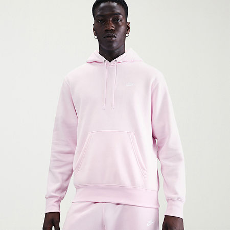 Click here for Nike Club Mens Pullover Fleece Logo Hoodie - Pink... prices