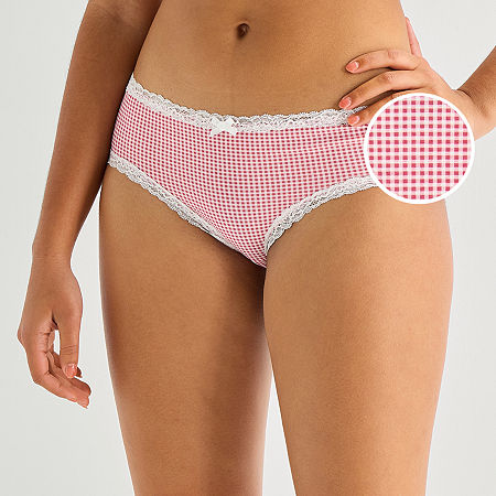 Click here for Arizona Body Cotton with Lace Hipster  Large  Red prices