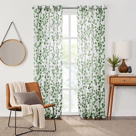 Click here for Fieldcrest Arden Botanical Leaf Cotton Grommet Top... prices