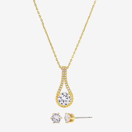 Click here for Sparkle Allure Womens Cubic Zirconia 14K Gold Over... prices