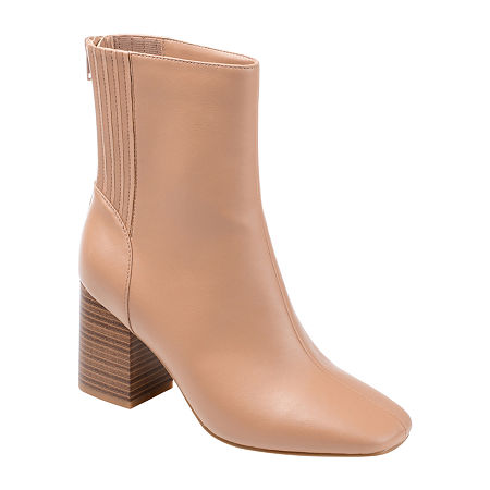 Click here for Journee Collection Womens Maize Stacked Heel Booti... prices