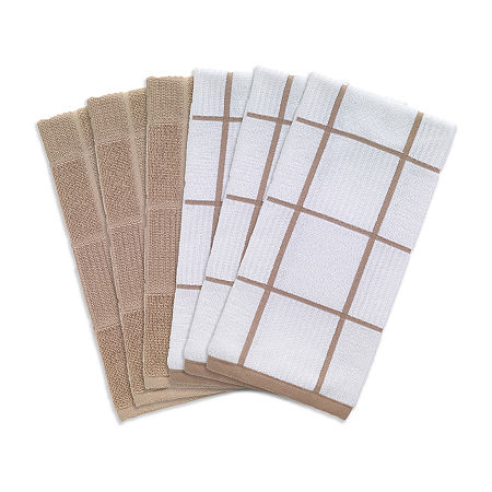 Click here for T-Fal Solid & Check Parquet 6-pc. Kitchen Towel Se... prices