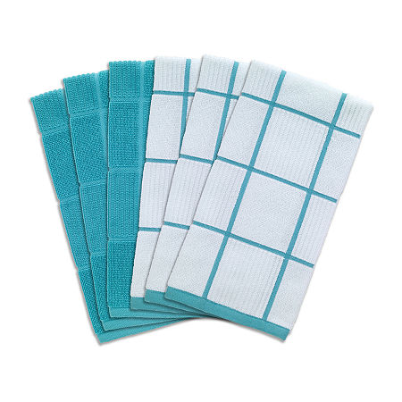 Click here for T-Fal Solid & Check Parquet 6-pc. Kitchen Towel Se... prices