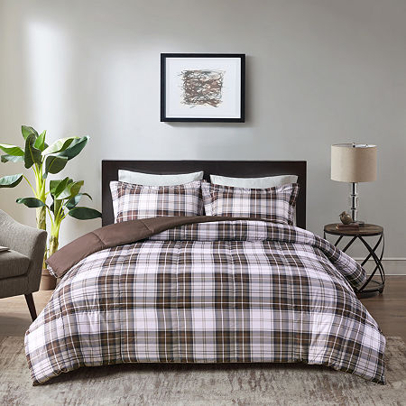 Madison Park Essentials Parkston Reversible 3-Pc. Comforter Set  Full/Queen - Brown