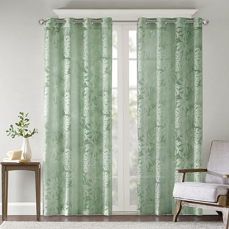 Click here for Madison Park Kauna Palm Leaf Grommet Top Sheer Sin... prices