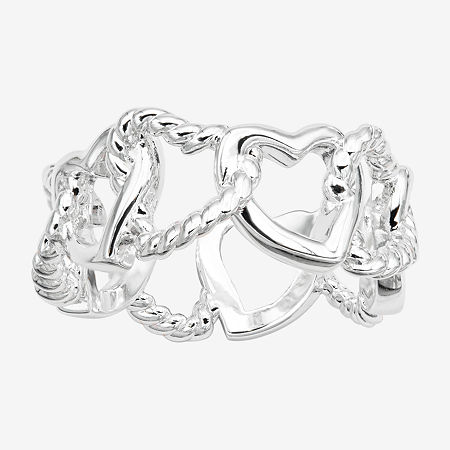 Click here for Sparkle Allure Twisted Womens 9.5MM Pure Silver Ov... prices