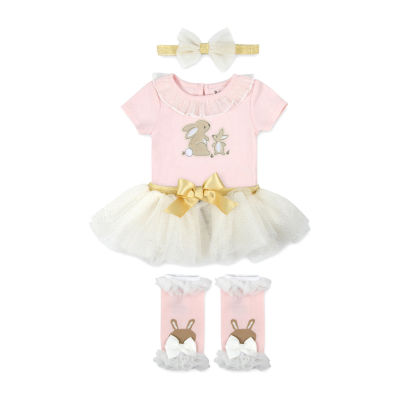 Baby Essentials Baby Girls 4-pc. Baby Clothing Set, Color: Pink - JCPenney
