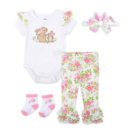 Click here for Baby Essentials Easter Baby Girls 4-pc. Baby Cloth... prices