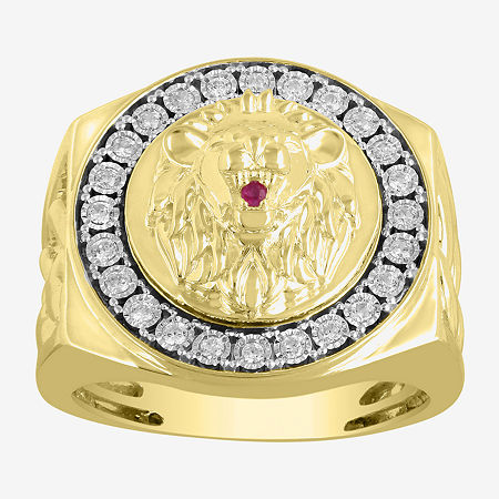 Click here for Lion Mens 1/4 CT. T.W. Natural White Diamond 10K W... prices