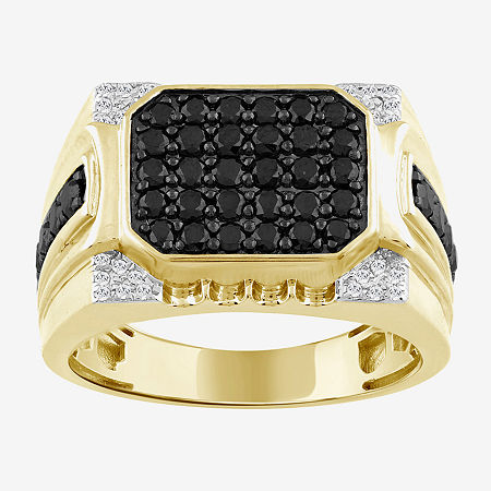 Click here for Mens 1 1/2 CT. T.W. Natural Black Diamond 10K Gold... prices