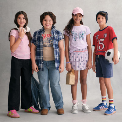 Thereabouts Little & Big Kid Girls Straight Cargo Pant, Color: Black ...