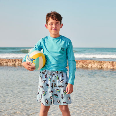 Thereabouts Little & Big Boys Rash Guard, Color: Vivid Blue - JCPenney