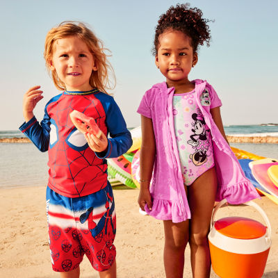 Disney Collection Little & Big Girls Minnie Mouse Swimsuit Cover-Up ...