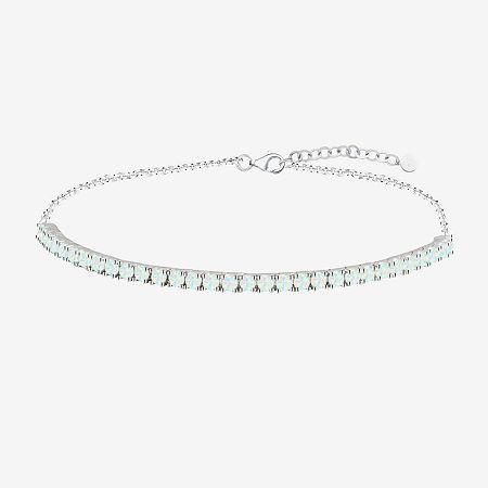 Click here for Womens Lab Created White Opal Sterling Silver 7 In... prices