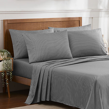 Click here for Sweet Home Collection 6pc. Pinstripe Brushed Micro... prices